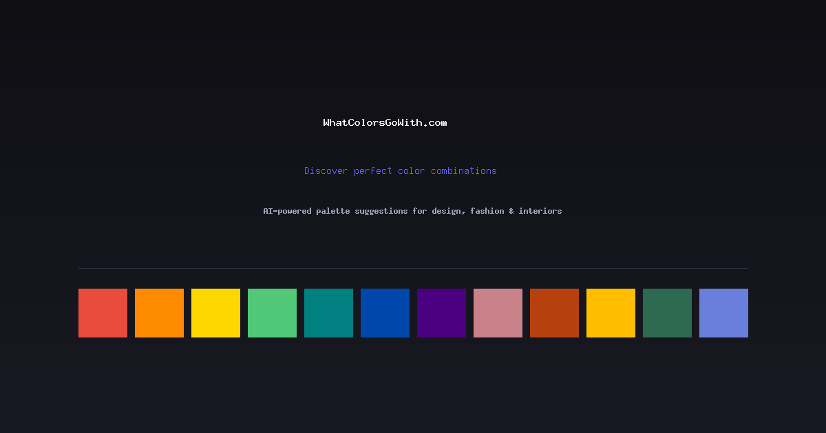 What Colors Go With: Find Perfect Color Combinations