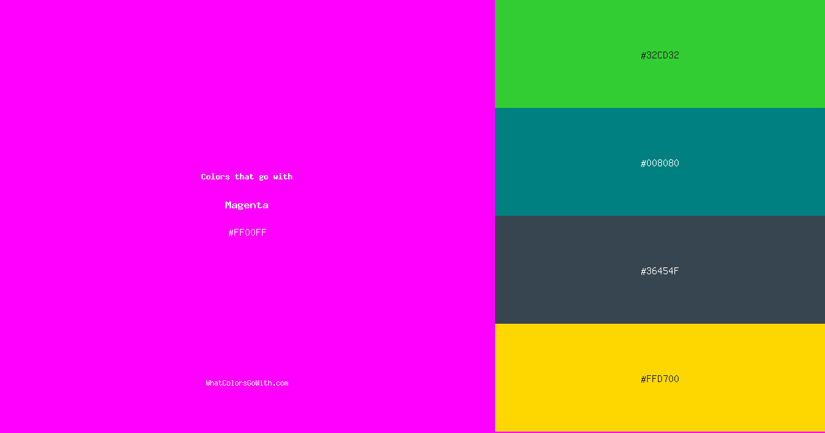 What Colors Go With Magenta | WhatColorsGoWith