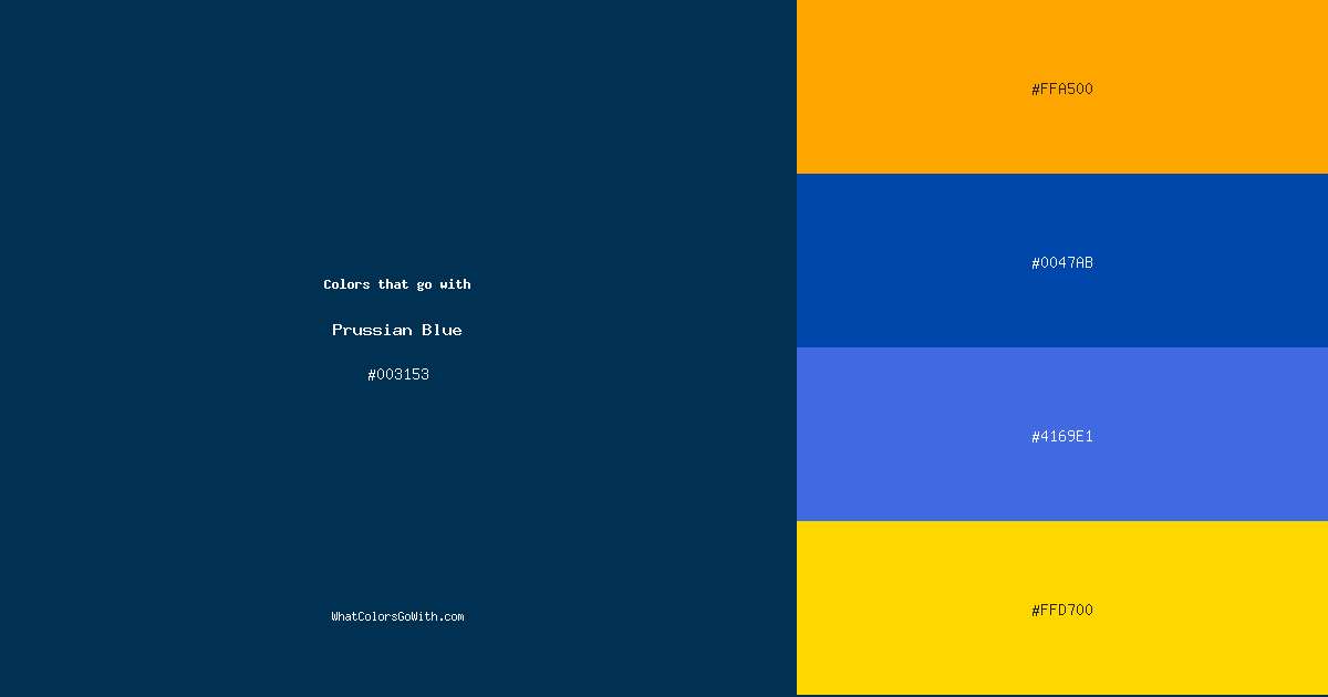 What Colors Go With Prussian Blue | WhatColorsGoWith